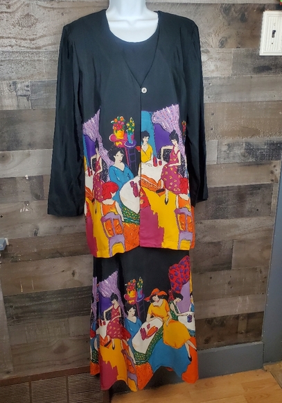Key West Fashion | Dresses | Vintage Key West Hand Print Novelty Print ...